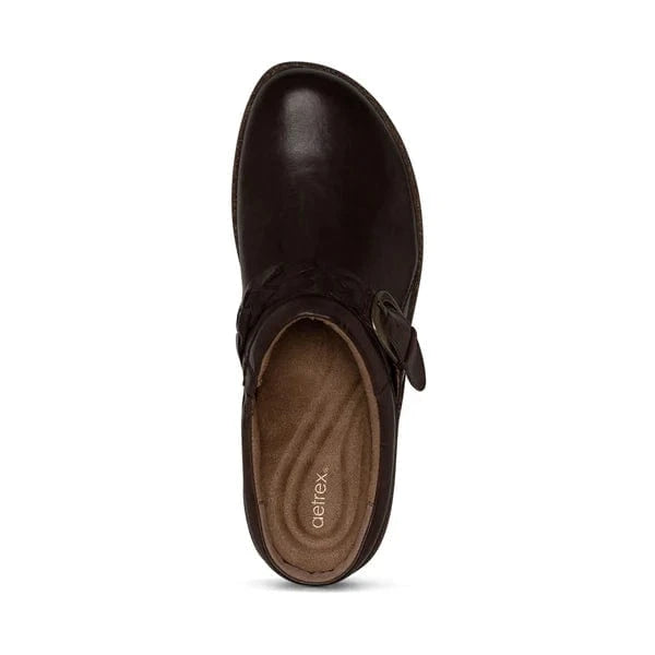 Sole to Soul - Aetrex Womens Libby Clog Shoes - Black - Calgary AB ...