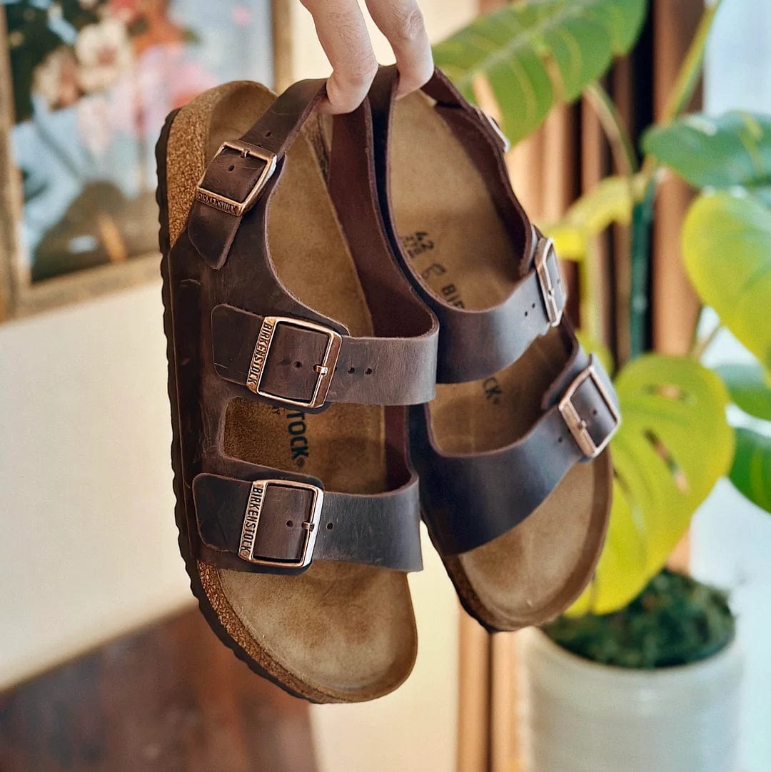 Birkenstock Arizona Two Strap Sandals - Habana Oiled Leather | Sole to ...