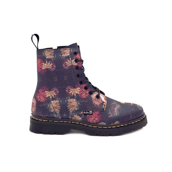 Bulle Women's Astra Combat Boots- Black Floral – Sole To Soul Footwear Inc.
