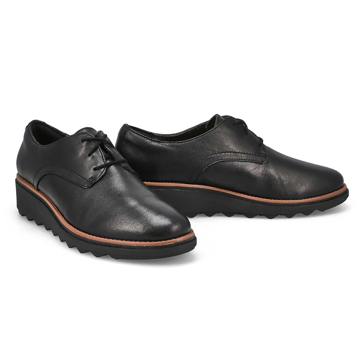 Clarks Women's Sharon Rae Loafers- Black Leather – Sole To Soul ...