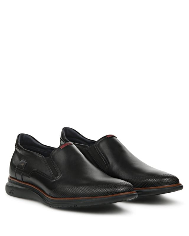 Fluchos Men's Fenix Slip On Loafers- Brezza Negro – Sole To Soul ...