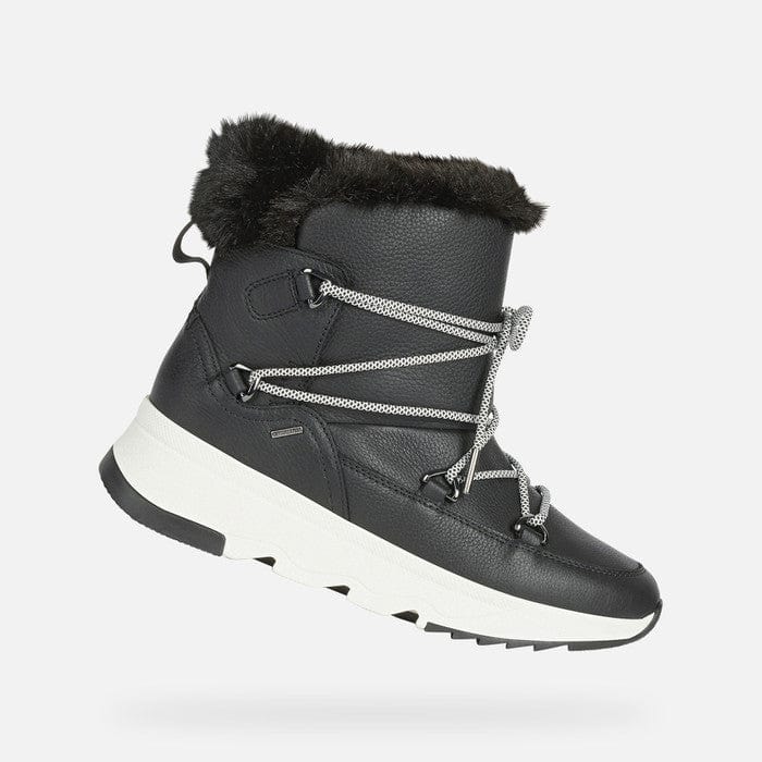 Geox Women's Falena Leather Winter Boots- Black – Sole To Soul Footwear ...