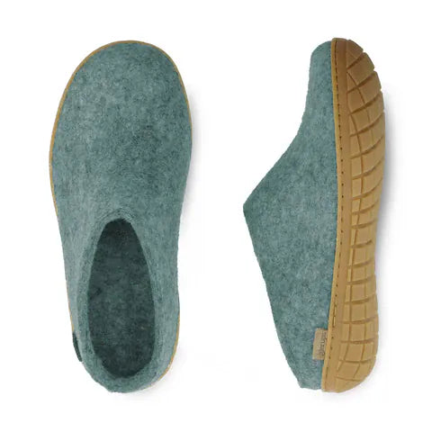 Glerups Rubber Sole Open Heel Slippers- North Sea – Sole To Soul ...