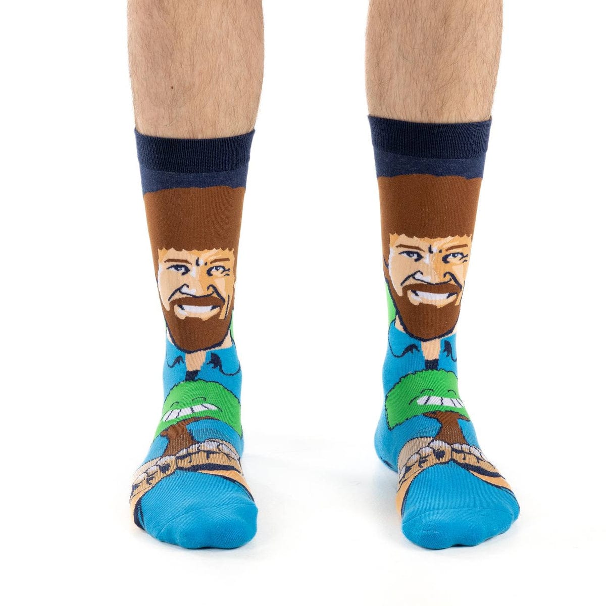 Good Luck Sock Men's Active Fit Socks- Bob Ross Happy Little Tree ...