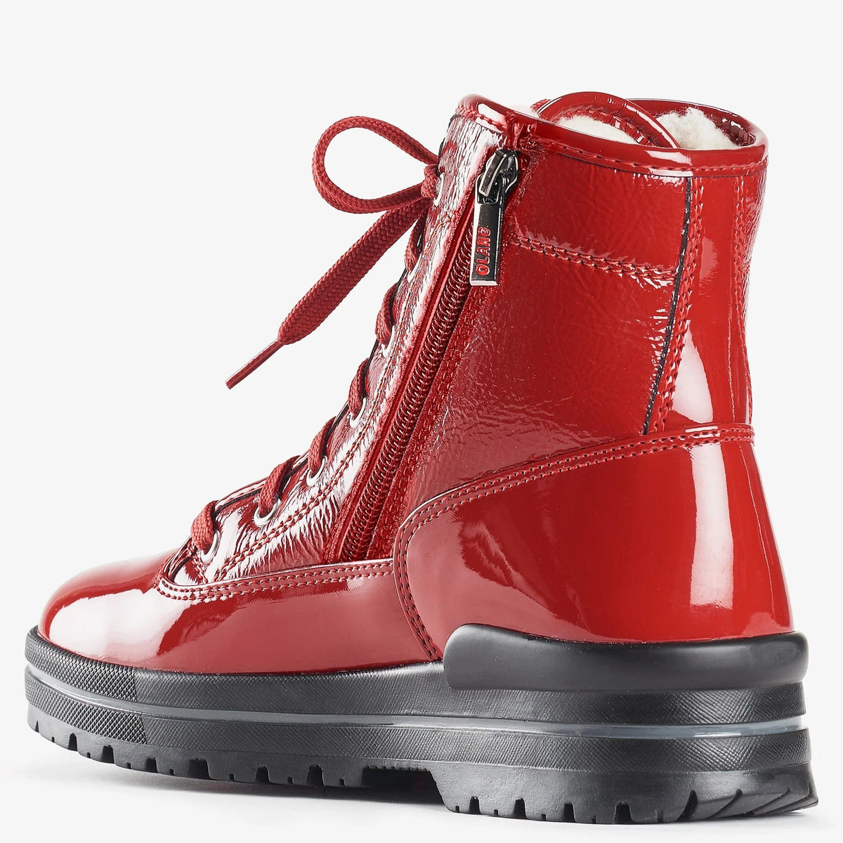 Olang Women's Spoke Winter Boots- Red Patent – Sole To Soul Footwear Inc.