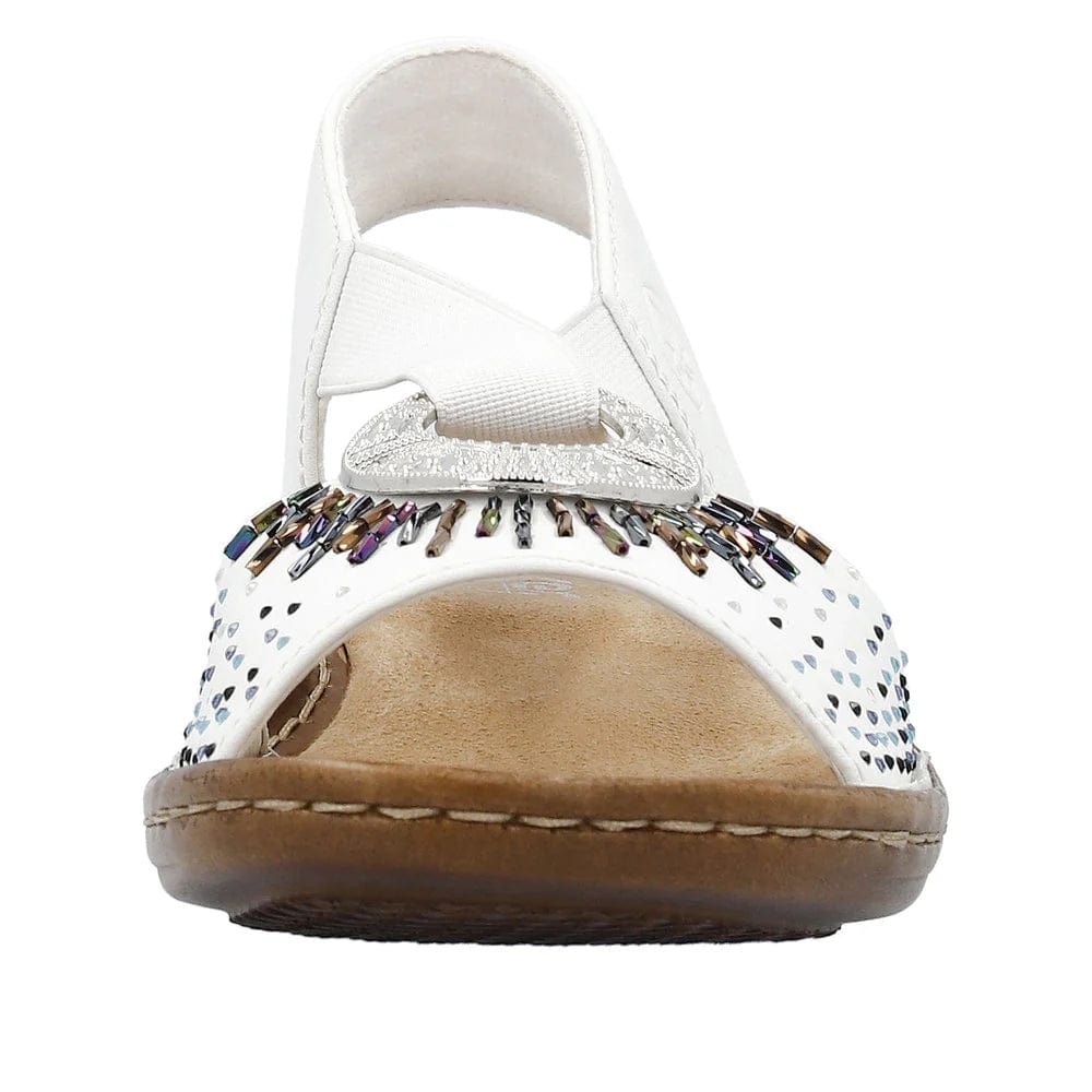 Rieker Women's 60880-80 Elastic Slingback Sandals- White – Sole To Soul ...