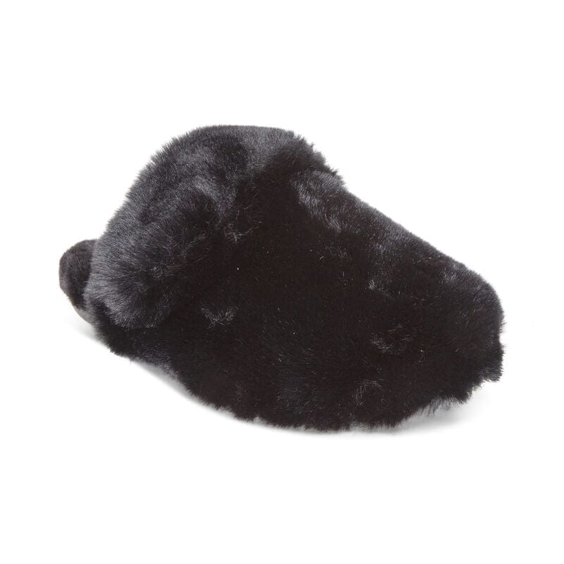 Sole to Soul - Aetrex Womens Misty Furry Slipper - Black - Calgary AB ...