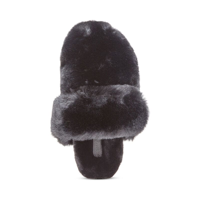 Sole to Soul - Aetrex Womens Misty Furry Slipper - Black - Calgary AB ...