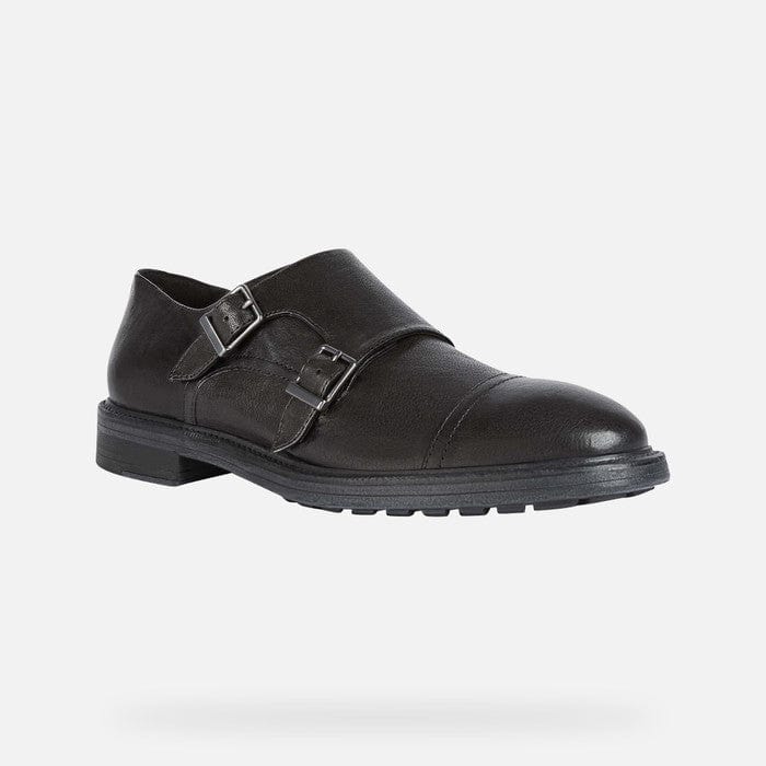 Geox Men's Aurelio Monk Strap Dress Shoes- Black – Sole To Soul ...