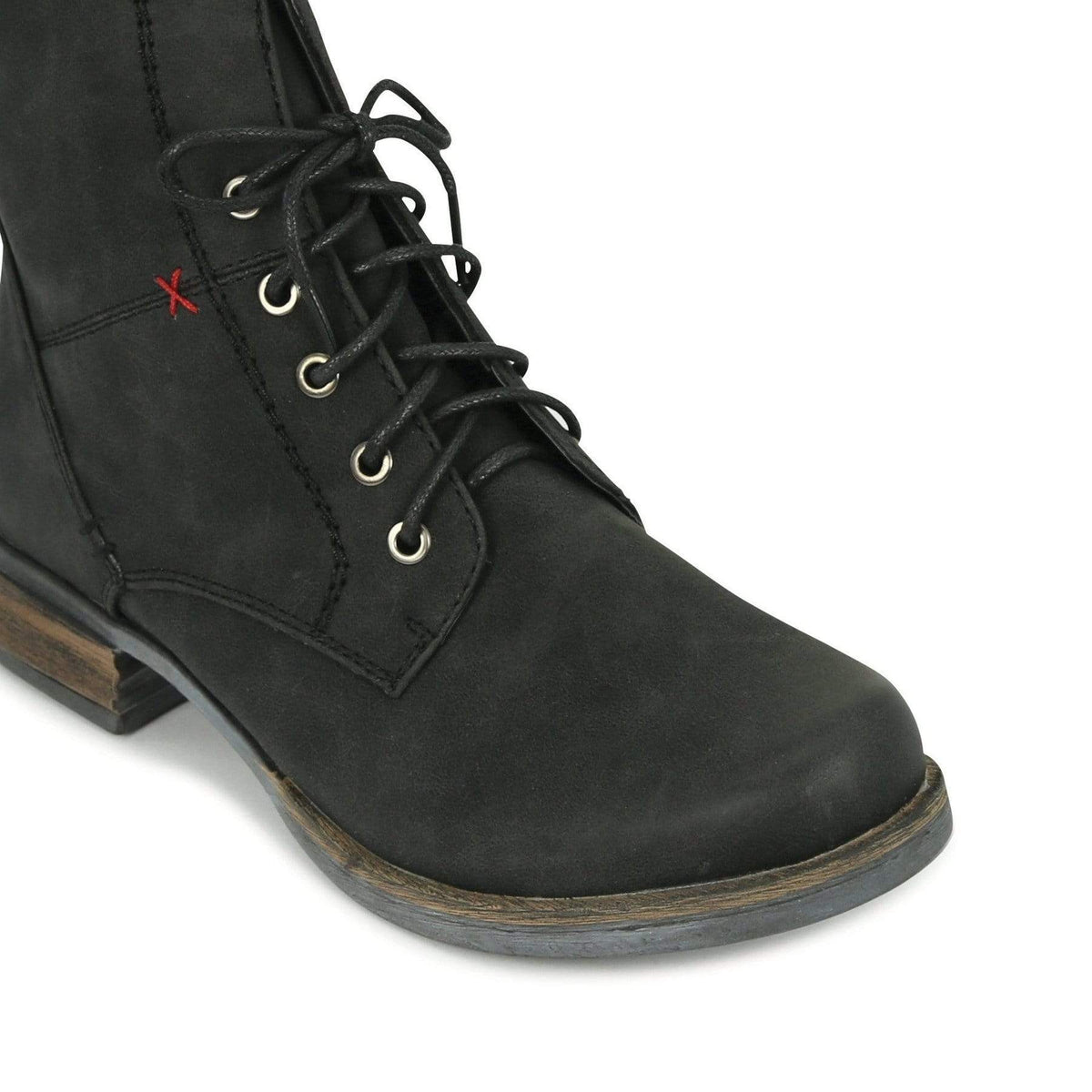 Los Cabos Women's Carlito Lace Up Boots- Black – Sole To Soul Footwear Inc.
