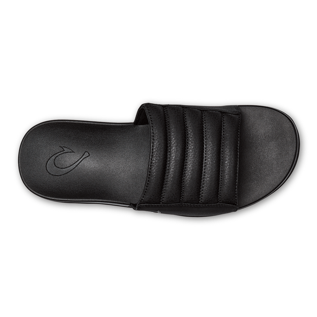 OluKai Men's Maha 'Olu Slides- Black – Sole To Soul Footwear Inc.